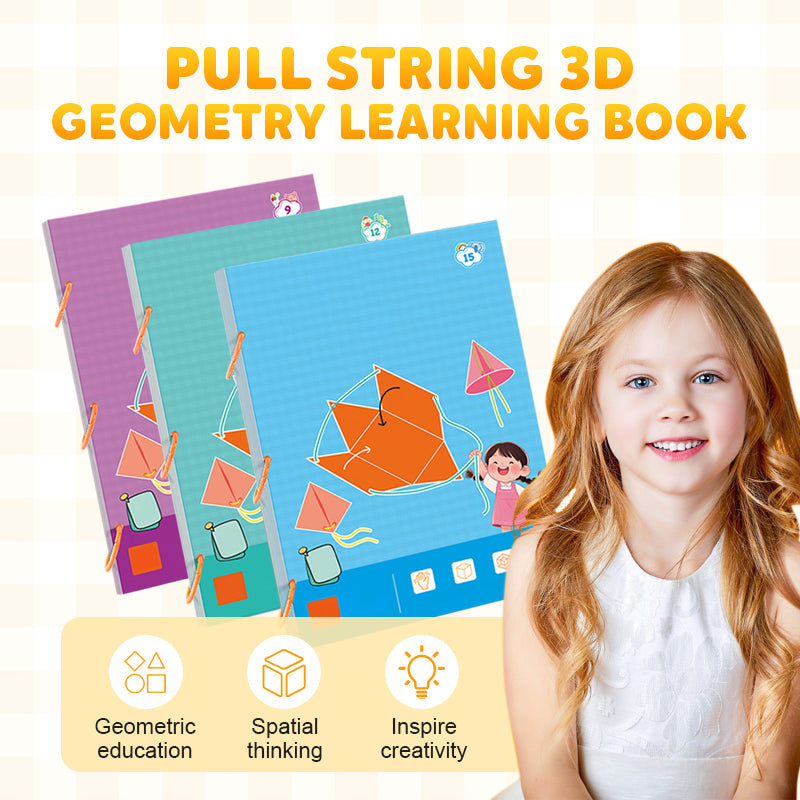 Livre éducatif pour apprendre la géométrie en 3D avec ficelle à tirer ...